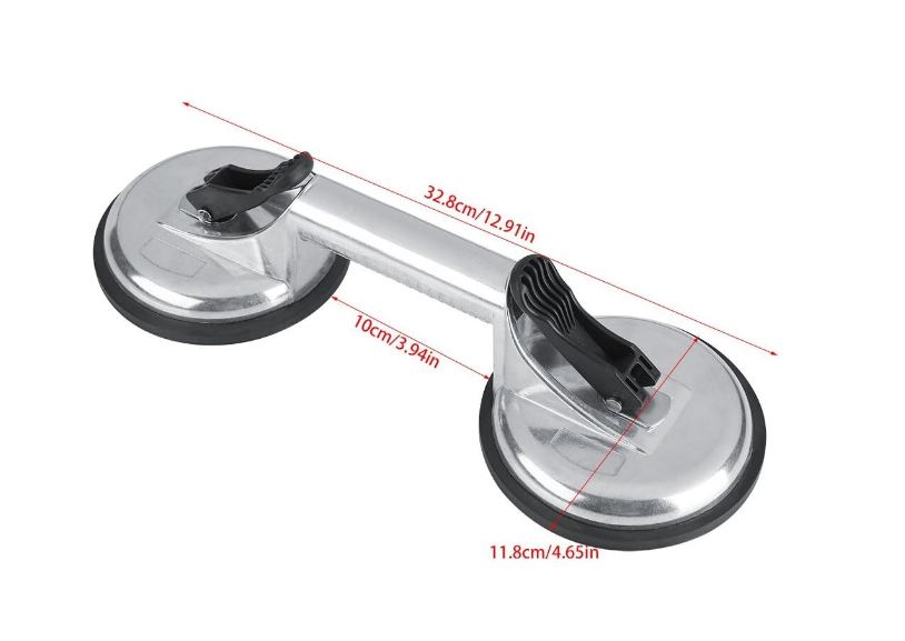 Ventuză dublă din aluminiu pentru transport plăci ceramice, capacitate ...